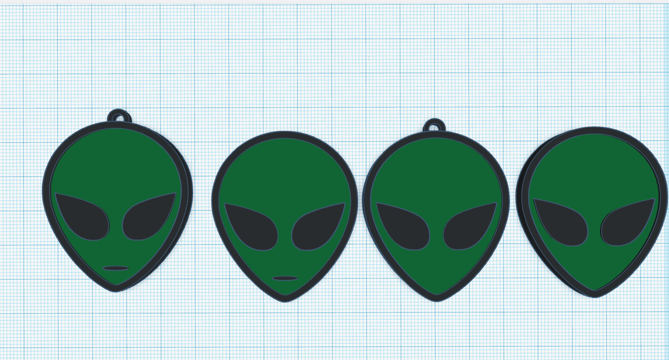 Alien Face and Keychain by ar3Dprints | Download free STL model ...