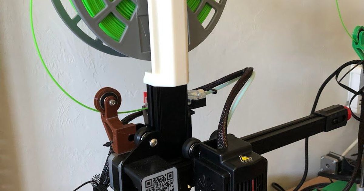 Ender 2 Pro Vertical Filament Spool Holder by c_irons | Download free ...