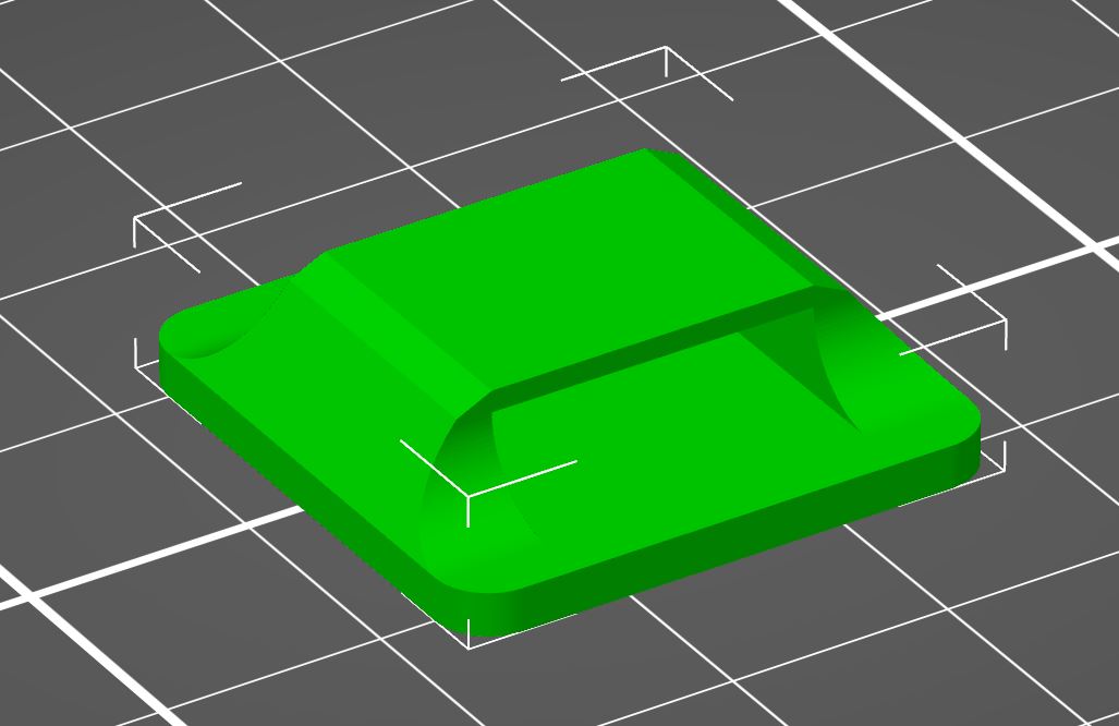 Velcro Cable Management Base by Fusing Passions | Download free STL ...