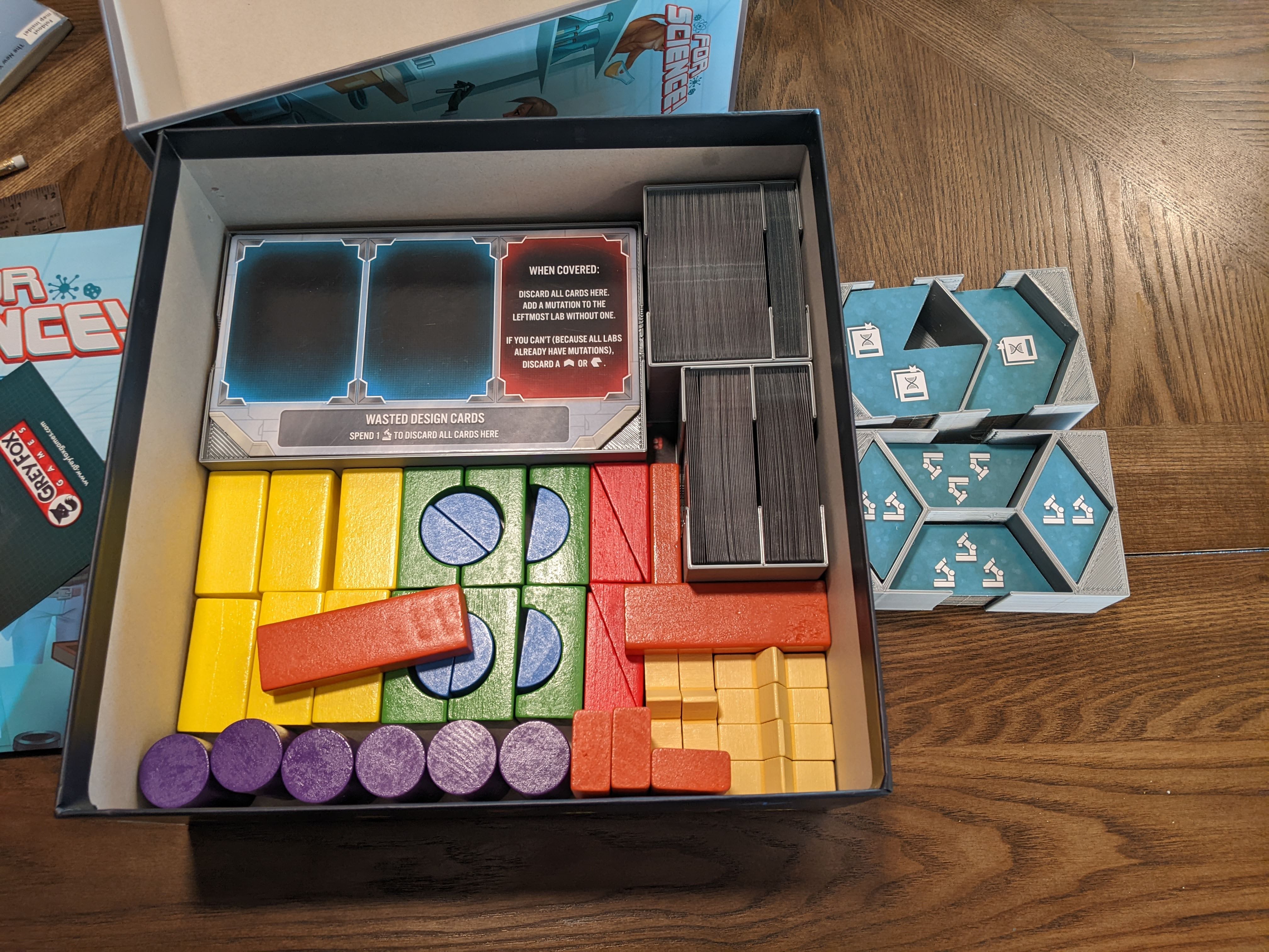 For Science board game box insert/organizer - sleeved cards by ...