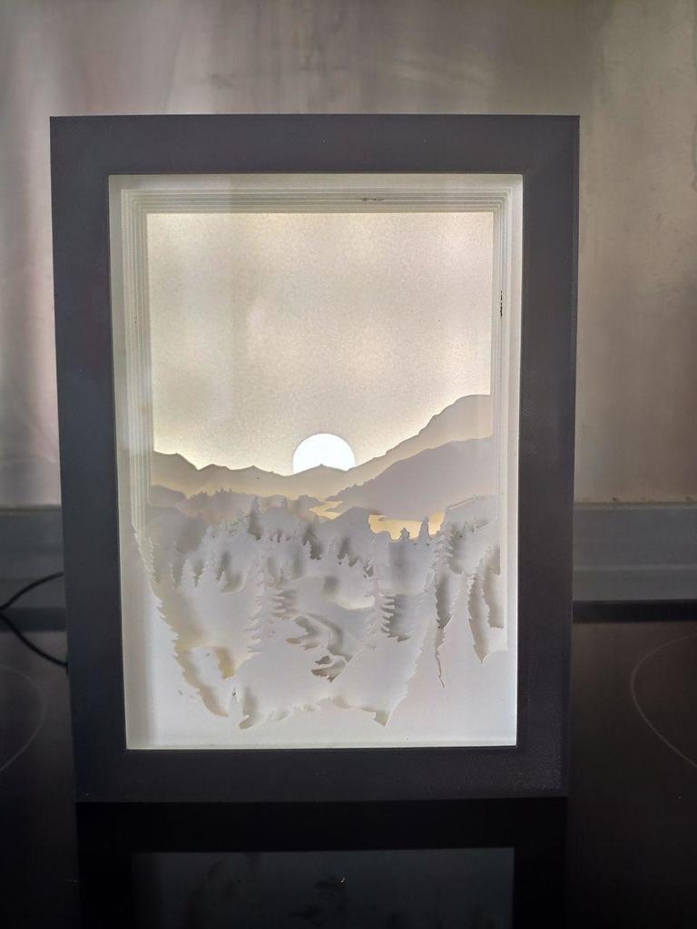 Morning Landscape Light Box by io_corp | Download free STL model ...
