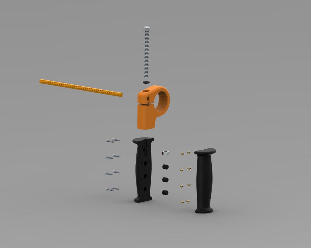 Handle with depth stop for 43mm standard connection by JBoe | Download ...