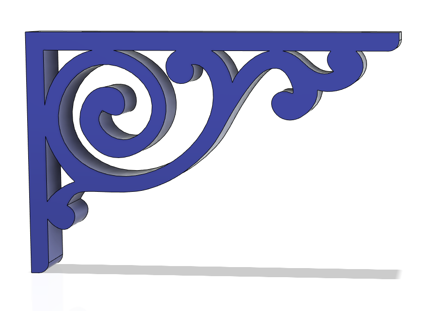 Floral Bracket 01 by vindolin | Download free STL model | Printables.com