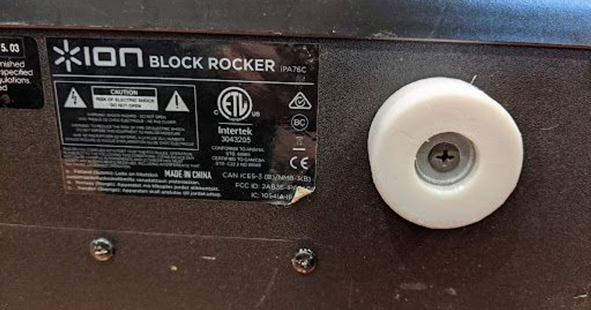 ION Block Rocker Speaker Replacement foot by RiceRocket | Download free ...
