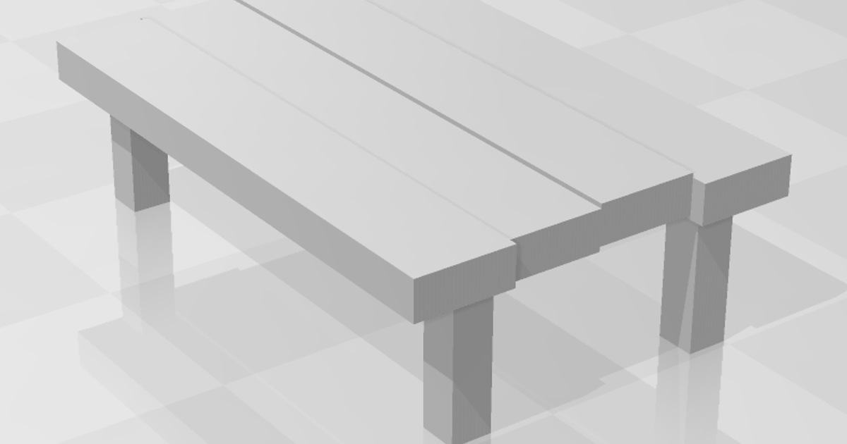 Rectangular Table by AdventurePages | Download free STL model ...
