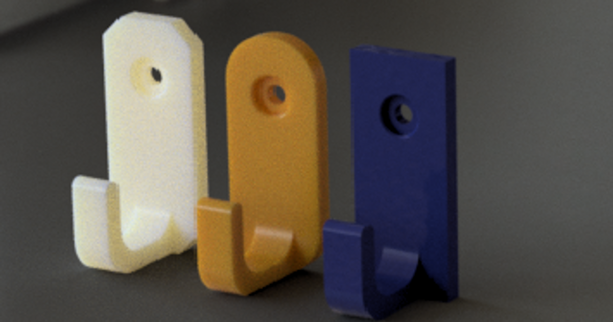 Minimalist Wall Hooks by Alex G. | Download free STL model | Printables.com