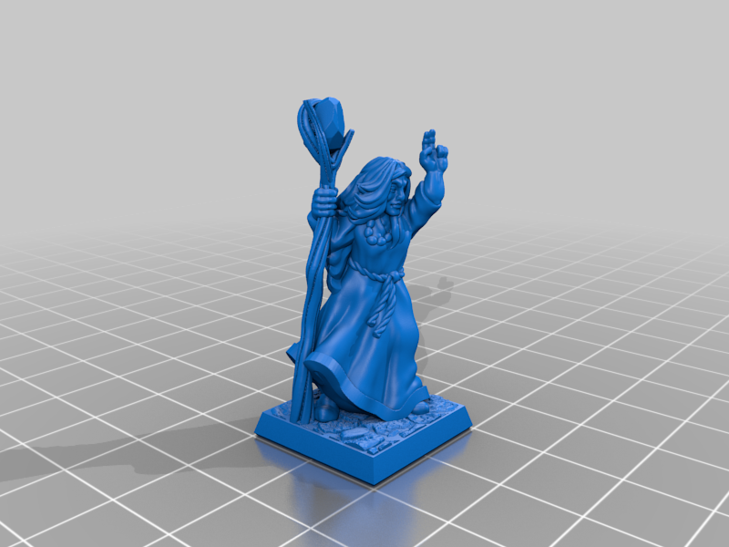 Female druid 28mm (Supportless, FDM friendly) by Brite Minis | Download ...