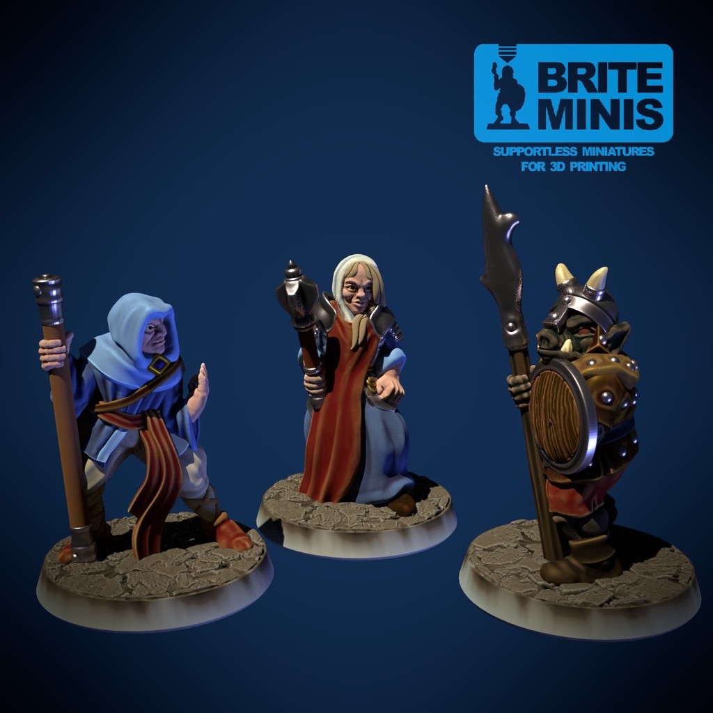 Female cleric 28mm (Supportless, FDM friendly) by Brite Minis ...