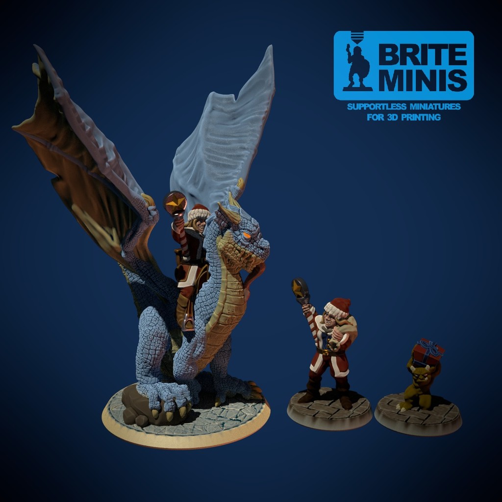 Mrs Santa 28mm (Supportless, FDM friendly) by Brite Minis | Download ...