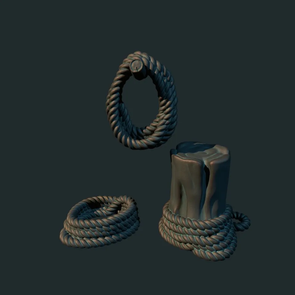 Ropes (Supportless, FDM friendly) by Brite Minis | Download free STL ...
