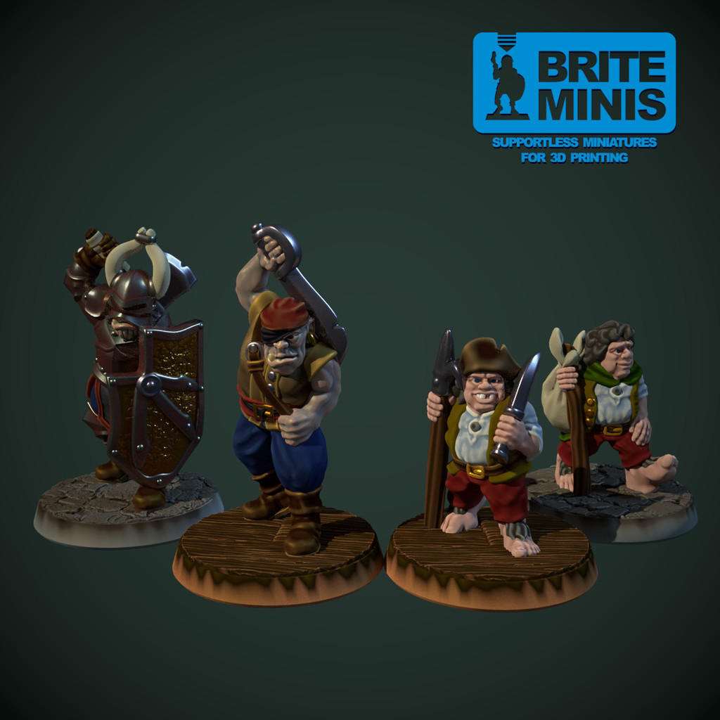 Halfling wanderer 28mm (Supportless, FDM friendly) by Brite Minis ...