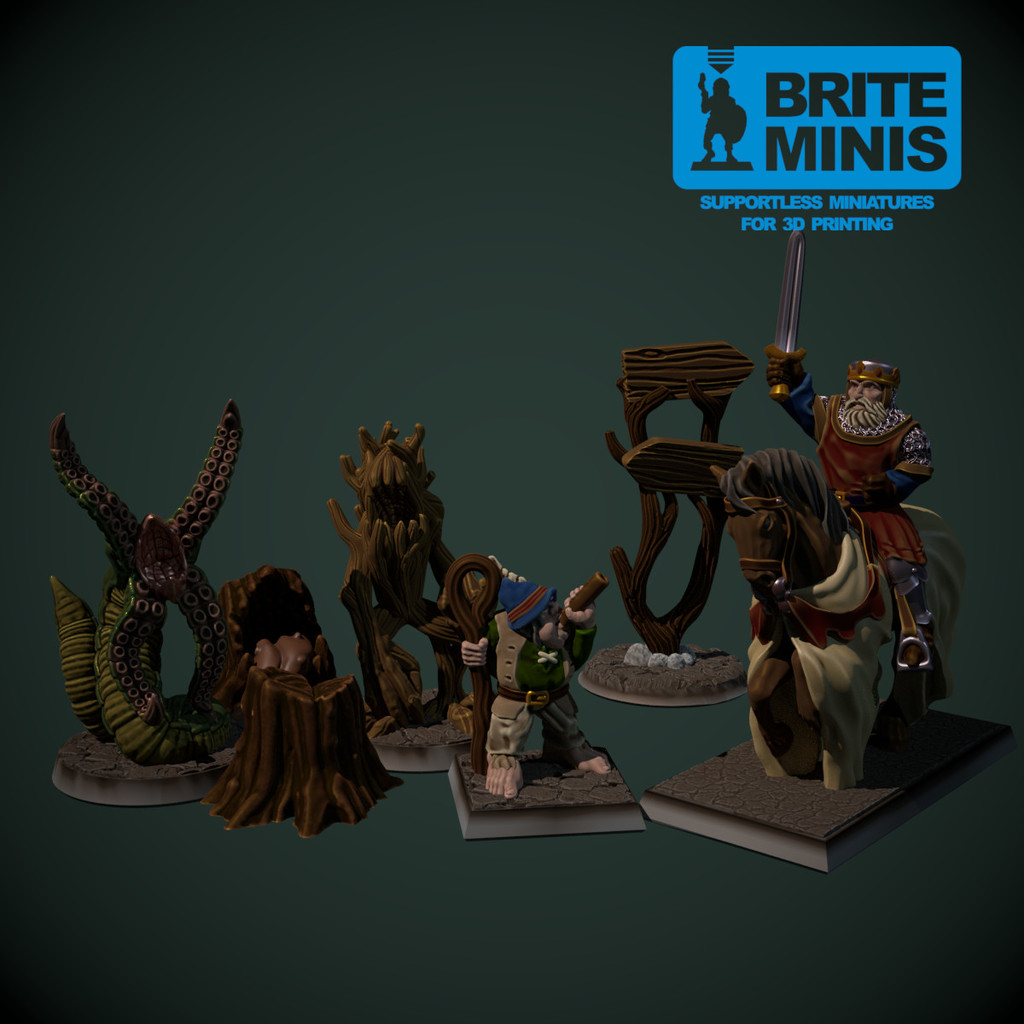 Tree Stump Mimic (supportless, FDM friendly) by Brite Minis | Download ...