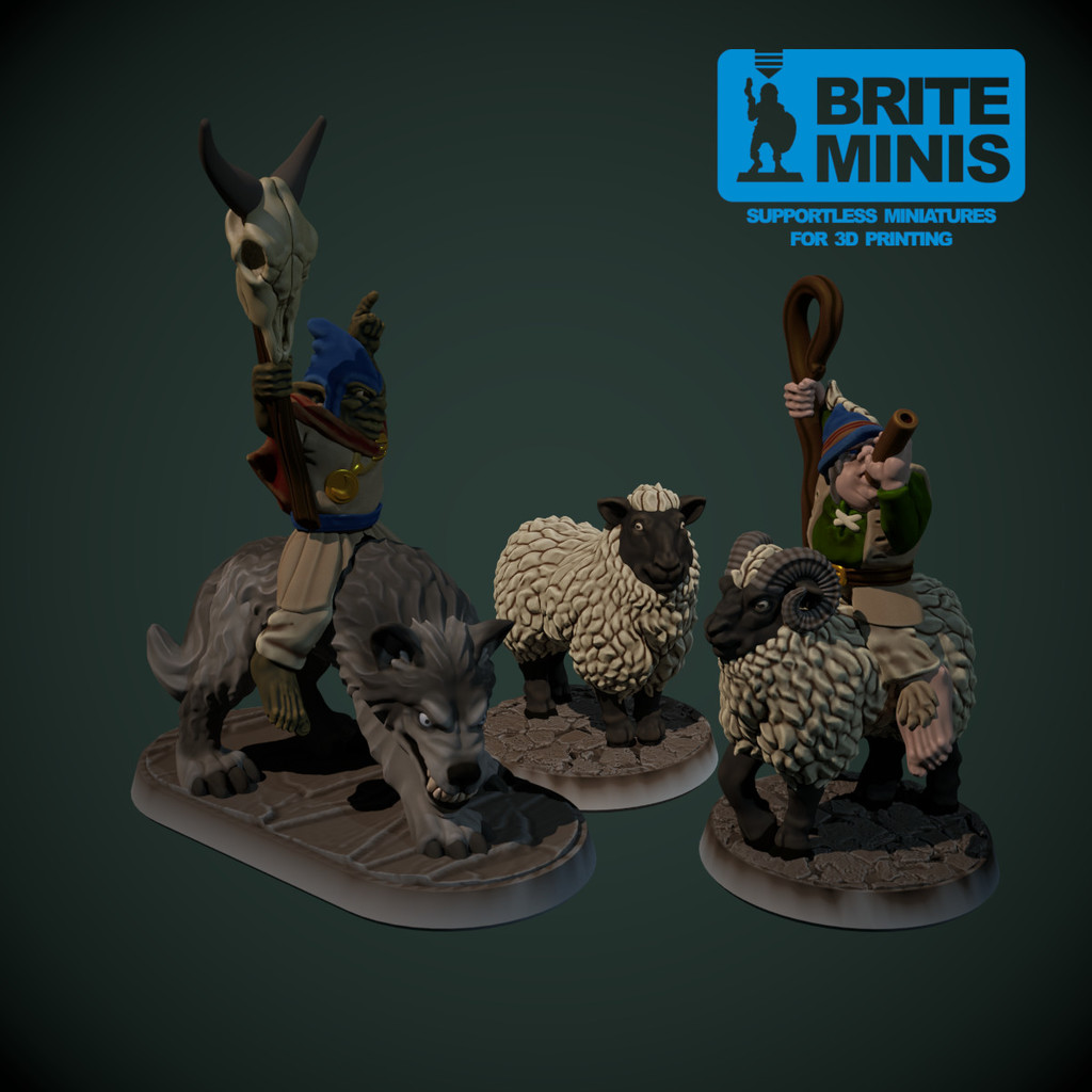 Sheep 28mm (supportless, FDM friendly) by Brite Minis | Download free ...