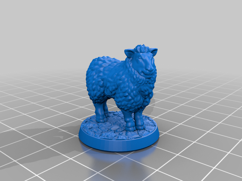 Sheep 28mm (supportless, FDM friendly) by Brite Minis | Download free ...