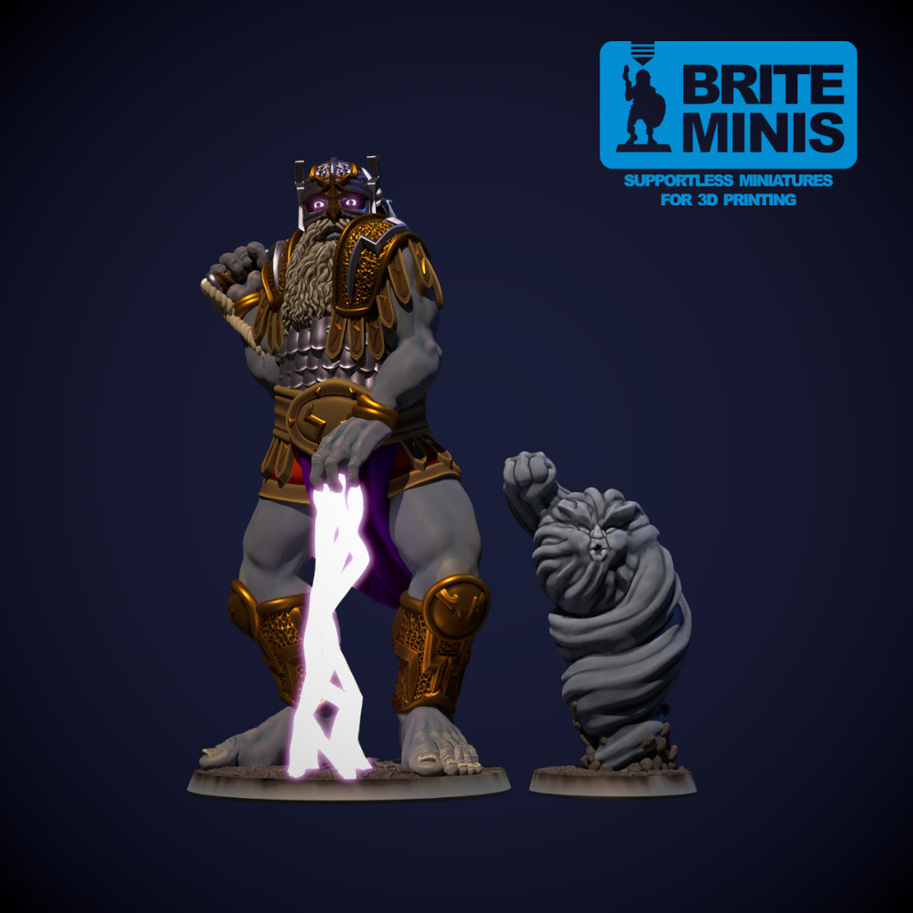 Air Elemental (Supportless, FDM friendly) by Brite Minis | Download ...