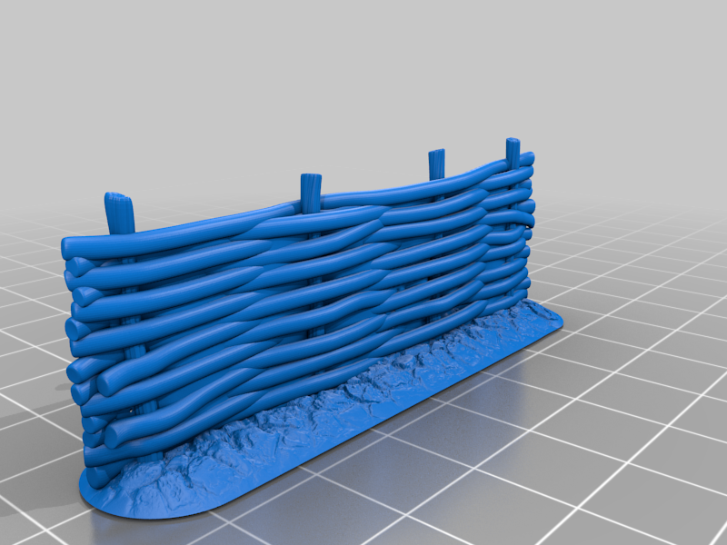 Wicker fence (Supportless, FDM friendly) by Brite Minis | Download free ...