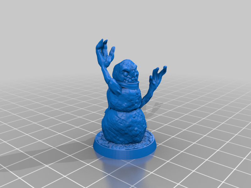 Snow golem 28 mm (supportless, FDM friendly) by Brite Minis | Download ...