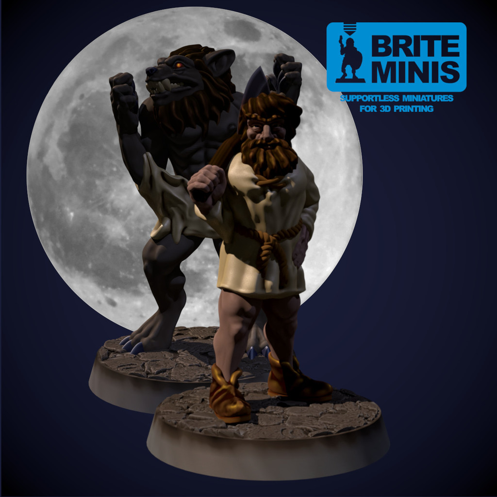 Lumberjack 28mm (supportless, FDM friendly by Brite Minis | Download ...
