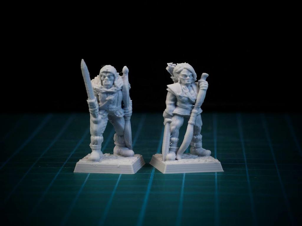 Half-orc female ranger 28mm (Supportless, FDM friendly) by Brite Minis ...