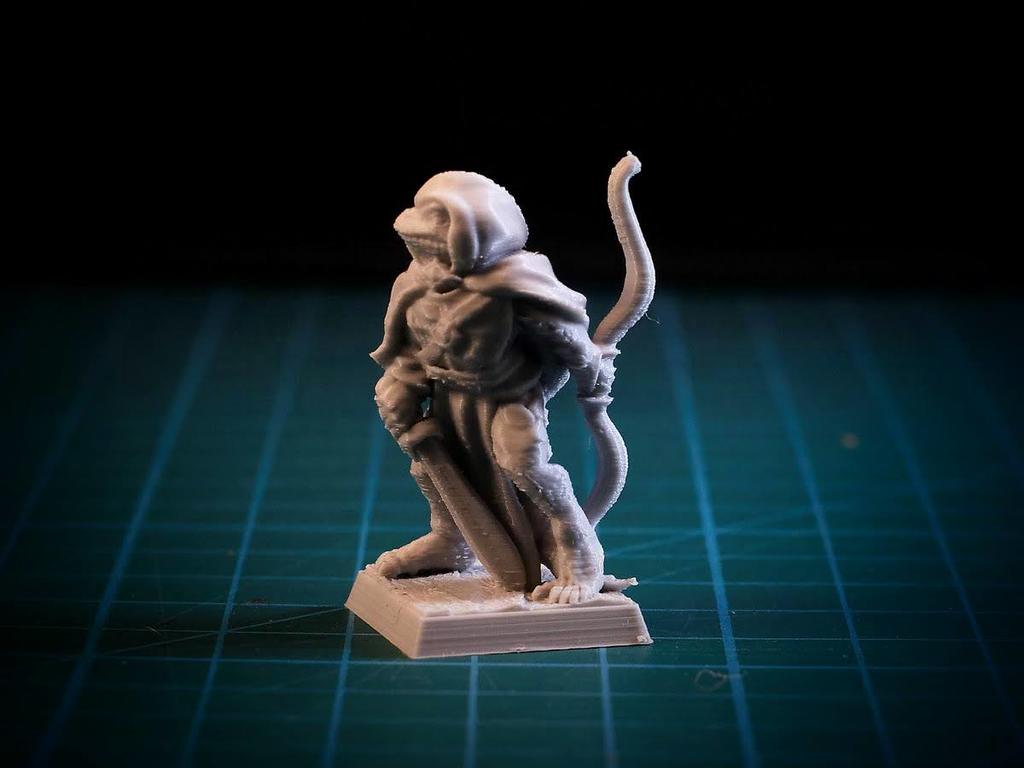 Lizardman ranger 28mm (supportless, FDM friendly) by Brite Minis ...