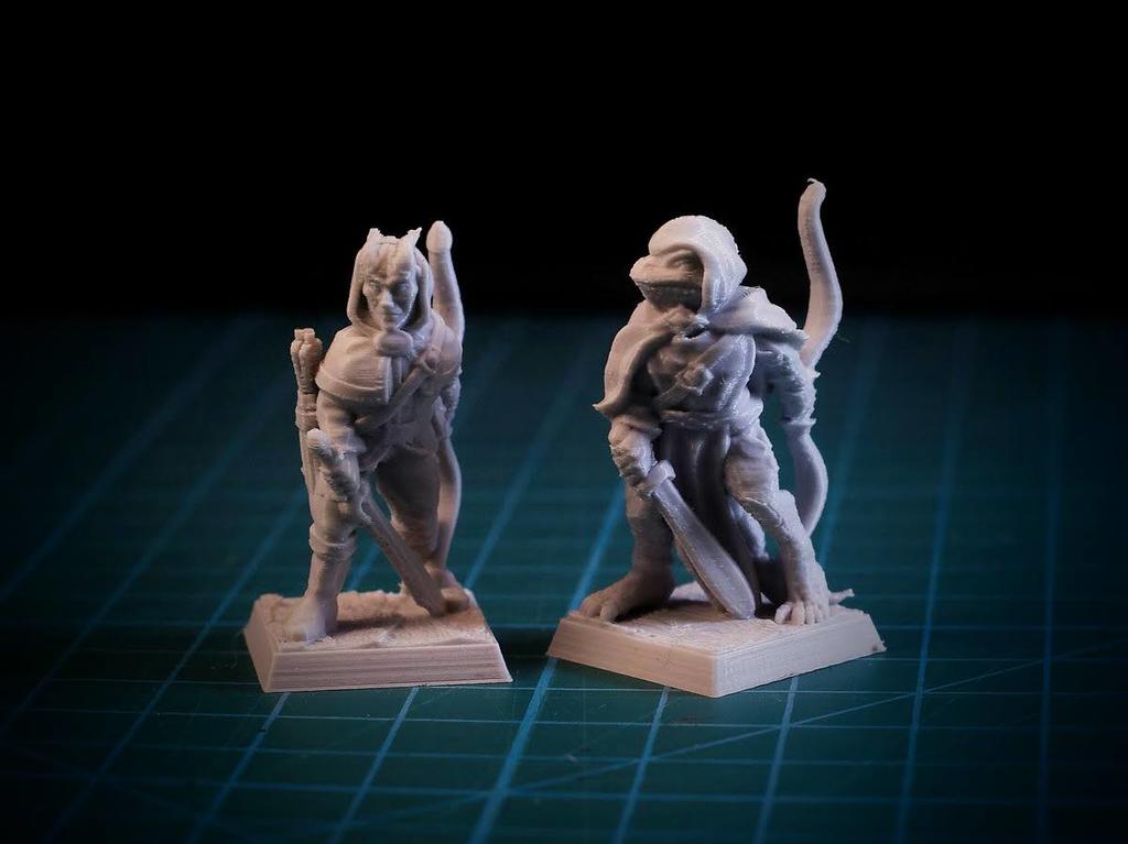 Lizardman ranger 28mm (supportless, FDM friendly) by Brite Minis ...