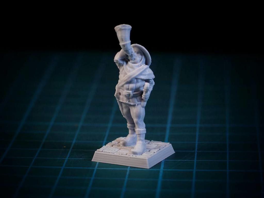 Horn blower 28mm (supportless, FDM friendly) by Brite Minis | Download ...