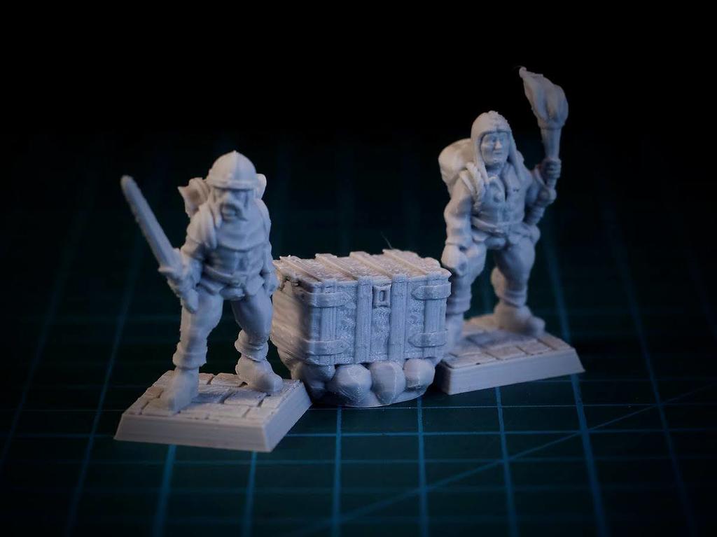 Hireling with torch 28mm (supportless, FDM friendly) by Brite Minis ...