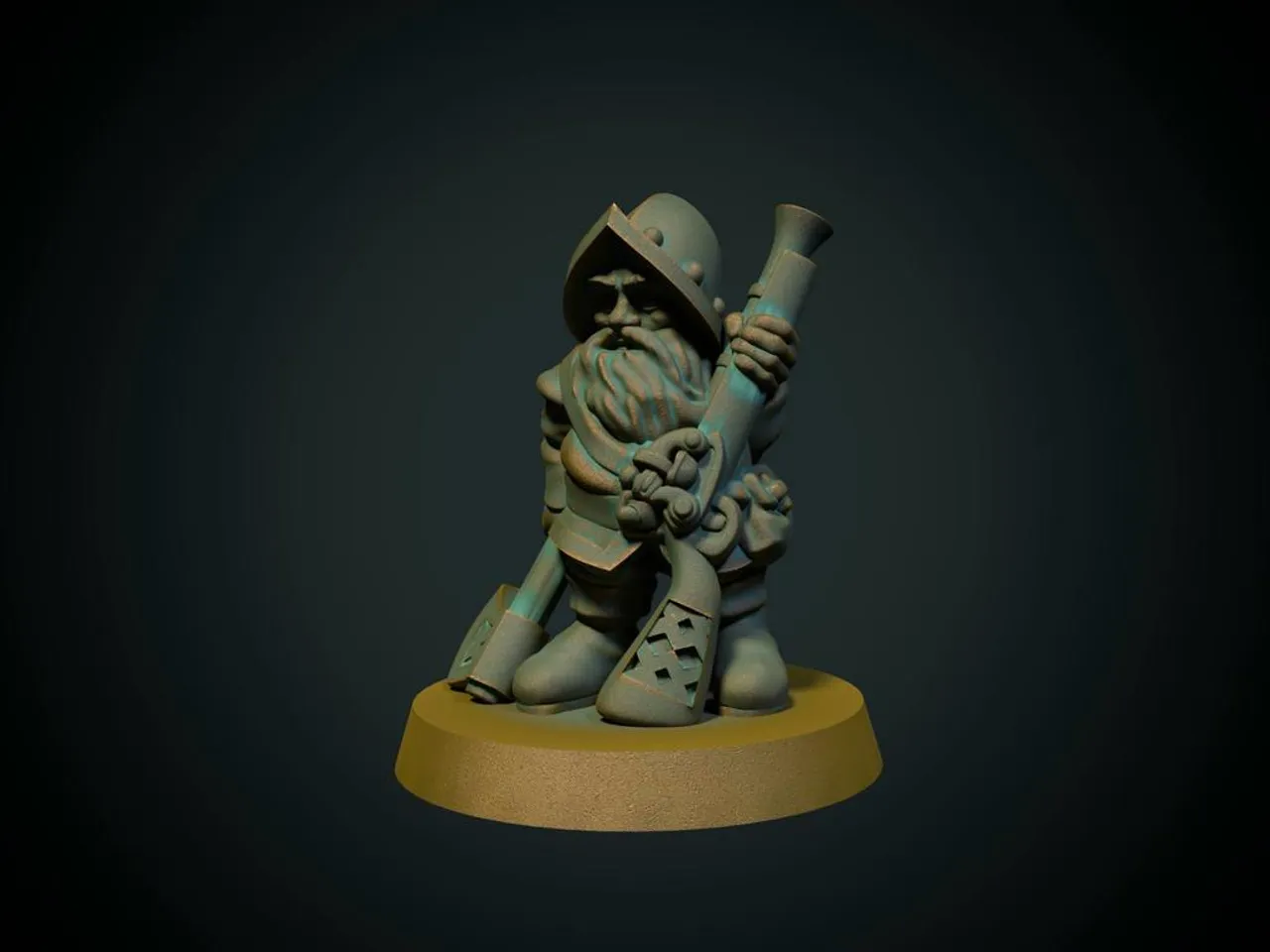Dwarf rifleman 28mm (supportless, FDM friendly) by Brite Minis ...