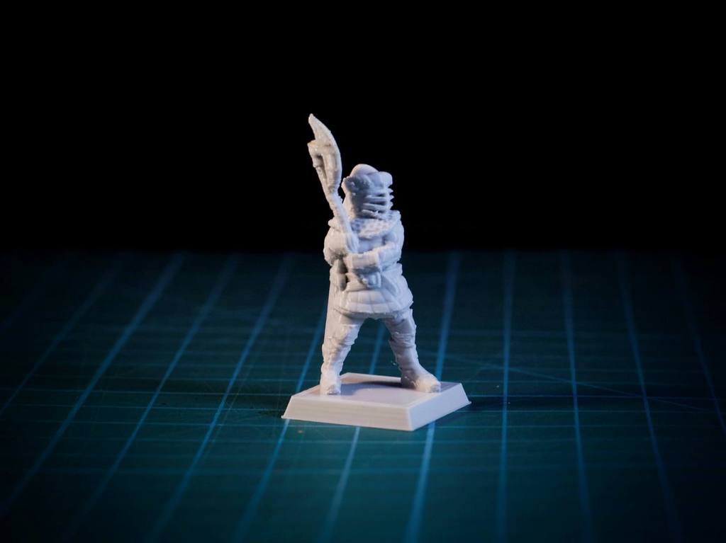 Knight with axe 28mm (supportless, FDM friendly) by Brite Minis ...