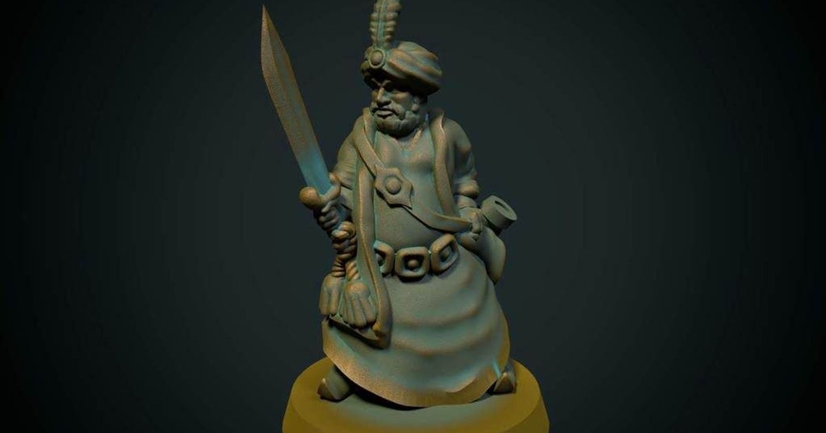 Sultan 28mm (No supports, FDM friendly) by Brite Minis | Download free ...