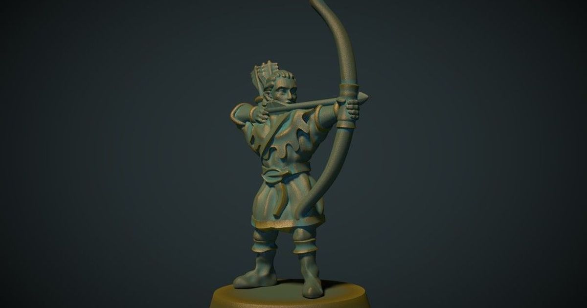 Elf archer 28mm (no supports needed) von Brite Minis | Kostenloses STL ...