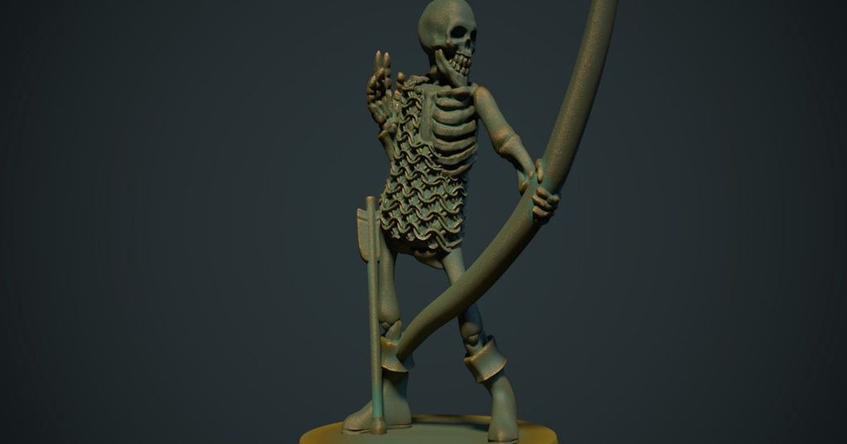 Skeleton Archer 28mm No Supports Needed By Brite Minis Download