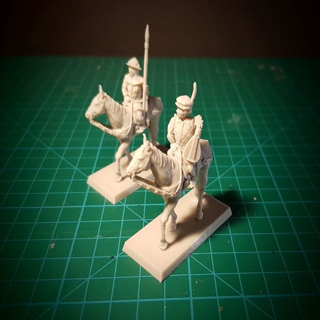Mounted Bard 28mm (no supports needed) by Brite Minis | Download free ...