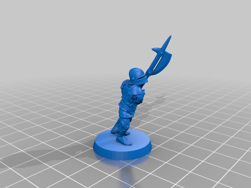 Halberdier 28mm (NO SUPPORTS) von Brite Minis | Kostenloses STL-Modell ...