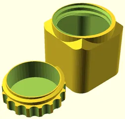 Cuboidal box with screw top and outer thread by SE | Download free STL ...