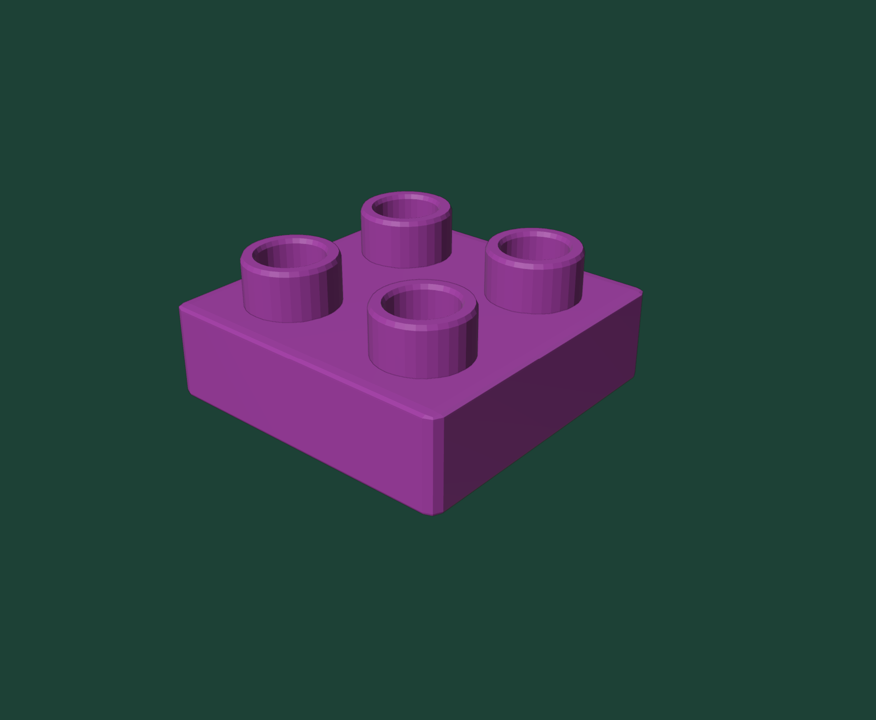 🧱 Lego Duplo 2x2 brick half height Easy print by sh | Download free STL ...
