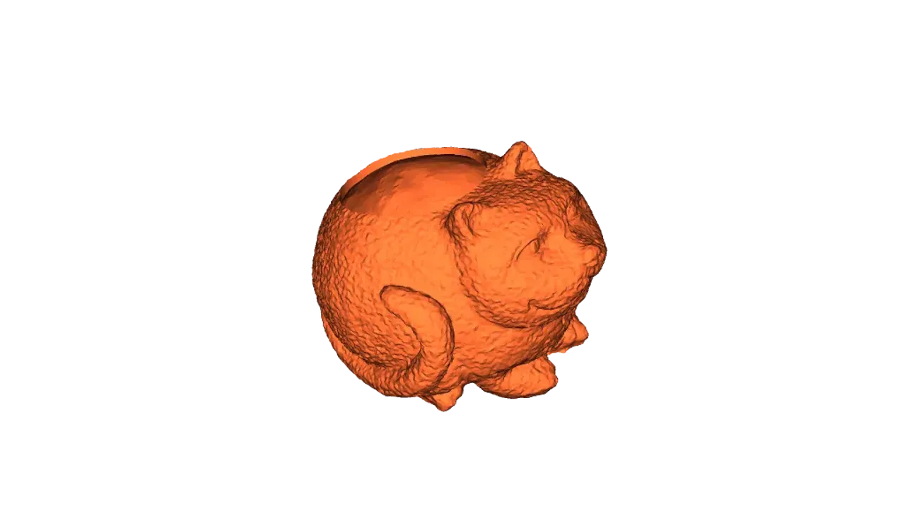 Fat Cat bowl/planter by plun | Download free STL model | Printables.com