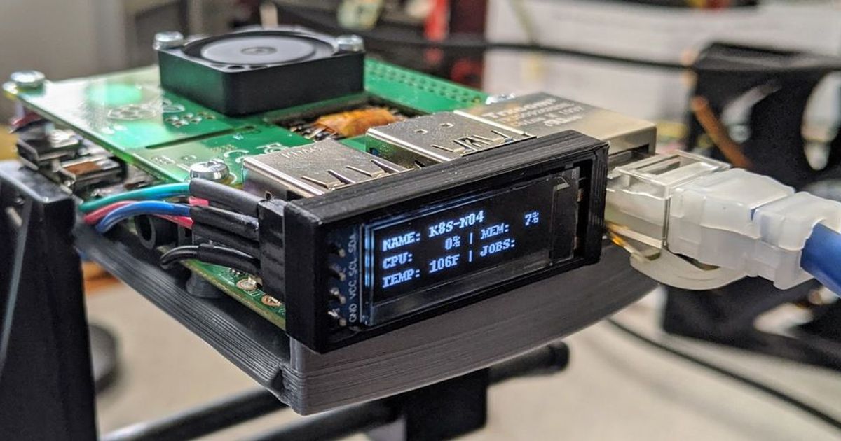 Raspberry Pi 4 OLED Mount by revnull | Download free STL model ...