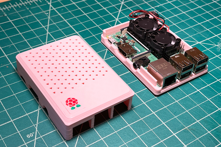 Raspberry Pi 3B+ Case (compatible with Dual Fan with Heatsink) by ...