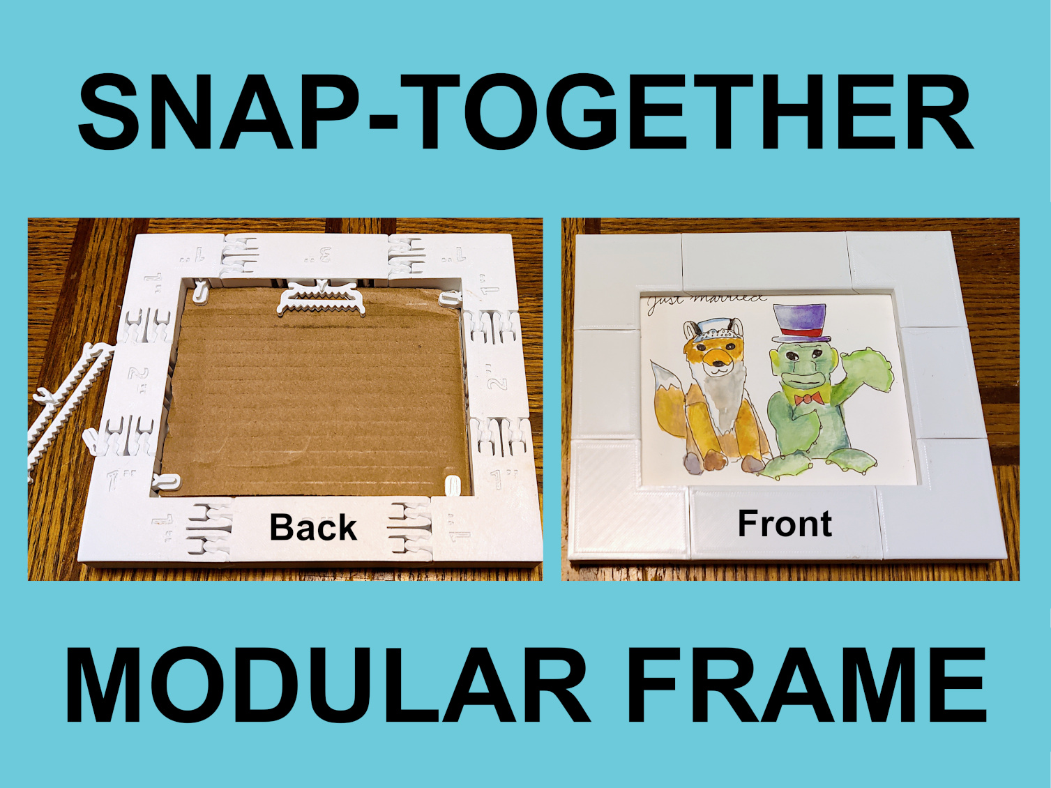 Snap-Together Modular Picture Frame - Fits Any Size Picture by Tony ...