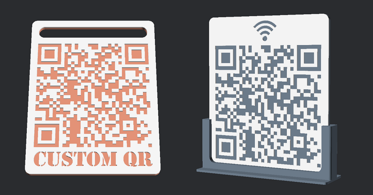 Customizable QR Code Keyring or Tag by OutwardB | Download free STL ...