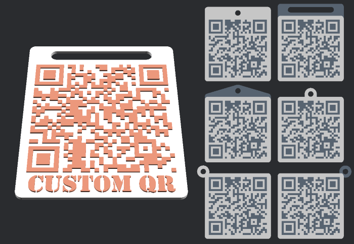 Customizable QR Code Keyring or Tag by OutwardB | Download free STL ...