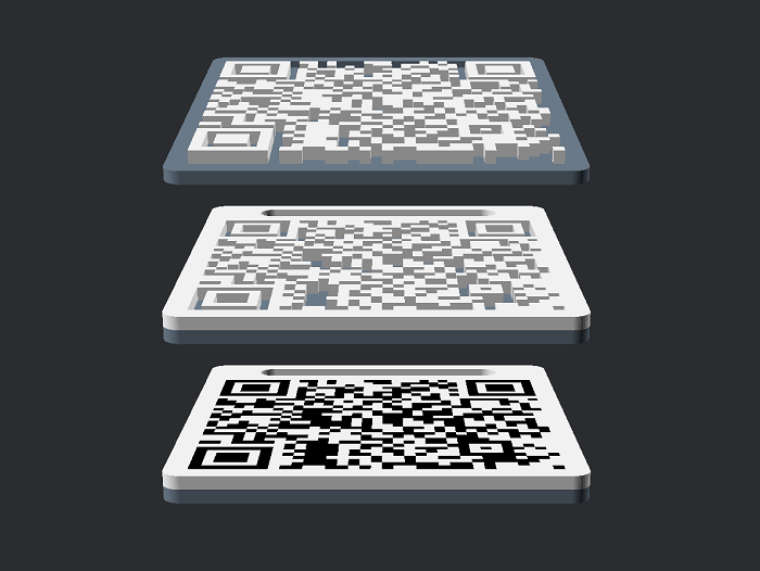 Customizable QR Code Keyring or Tag by OutwardB | Download free STL ...