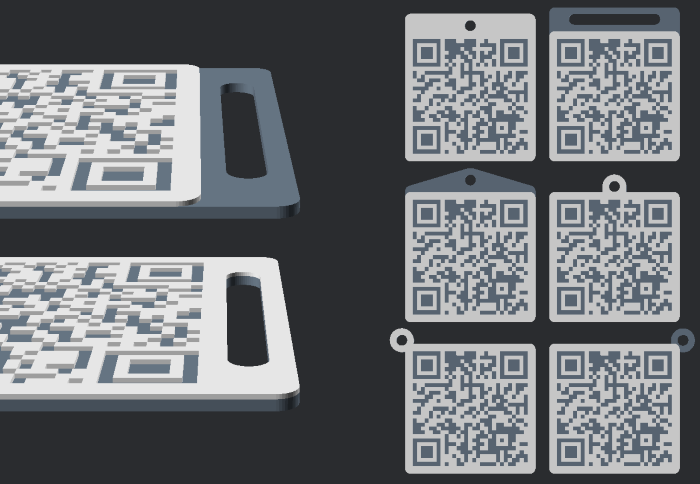 Customizable QR Code Keyring or Tag by OutwardB | Download free STL ...