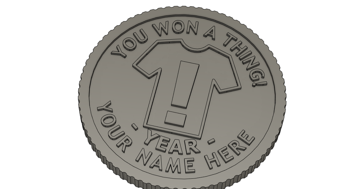 Prize Medallion/Fridge Magnet by Kiwibloke | Download free STL model ...