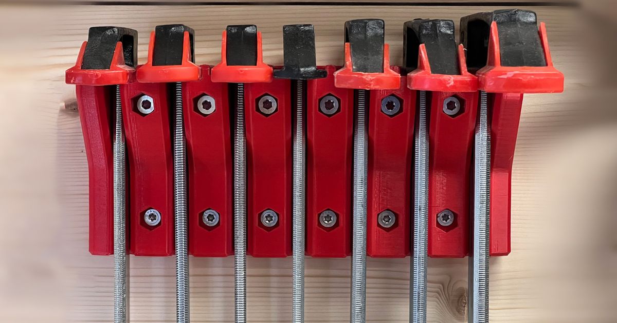 Solid and Compact F-Clamp Holder for Long and Heavy Clamps by Metikumi ...