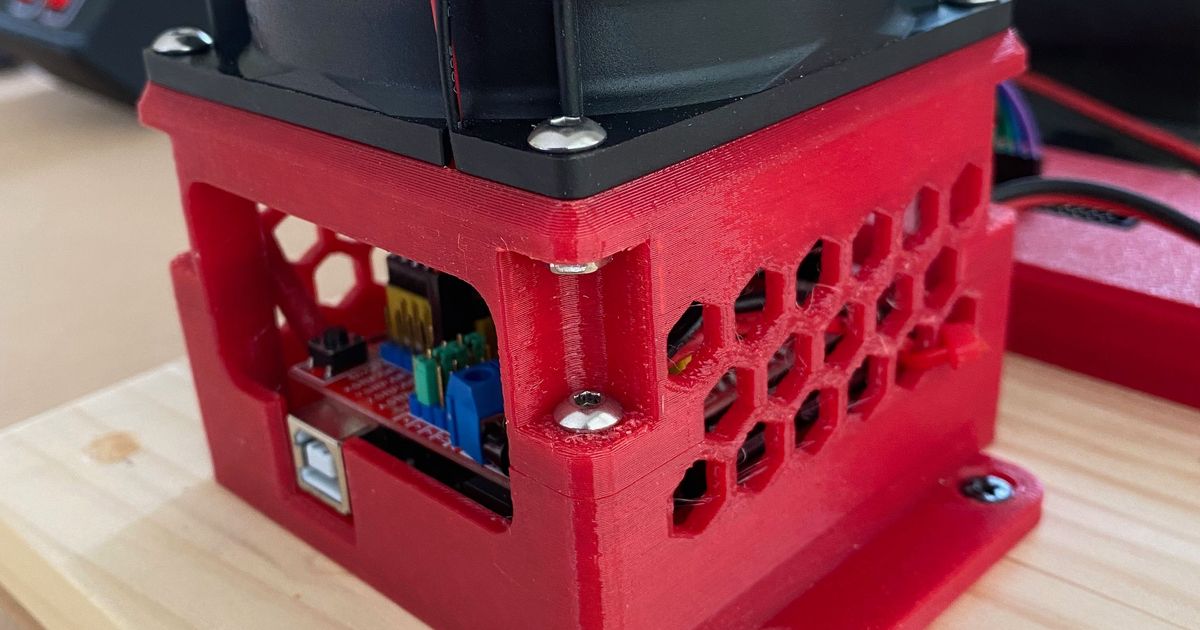 CNC Shield + Arduino Uno Case + Fan by Super7 | Download free STL model ...