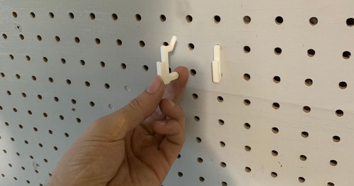 Peg Hooks (for pegboards) by icybaker | Download free STL model | Printables.com
