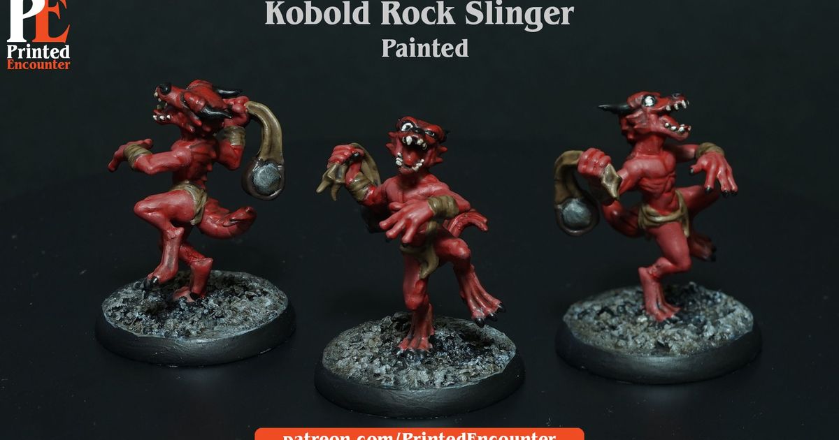 Kobold Rock Slinger by Printed Encounter | Download free STL model ...