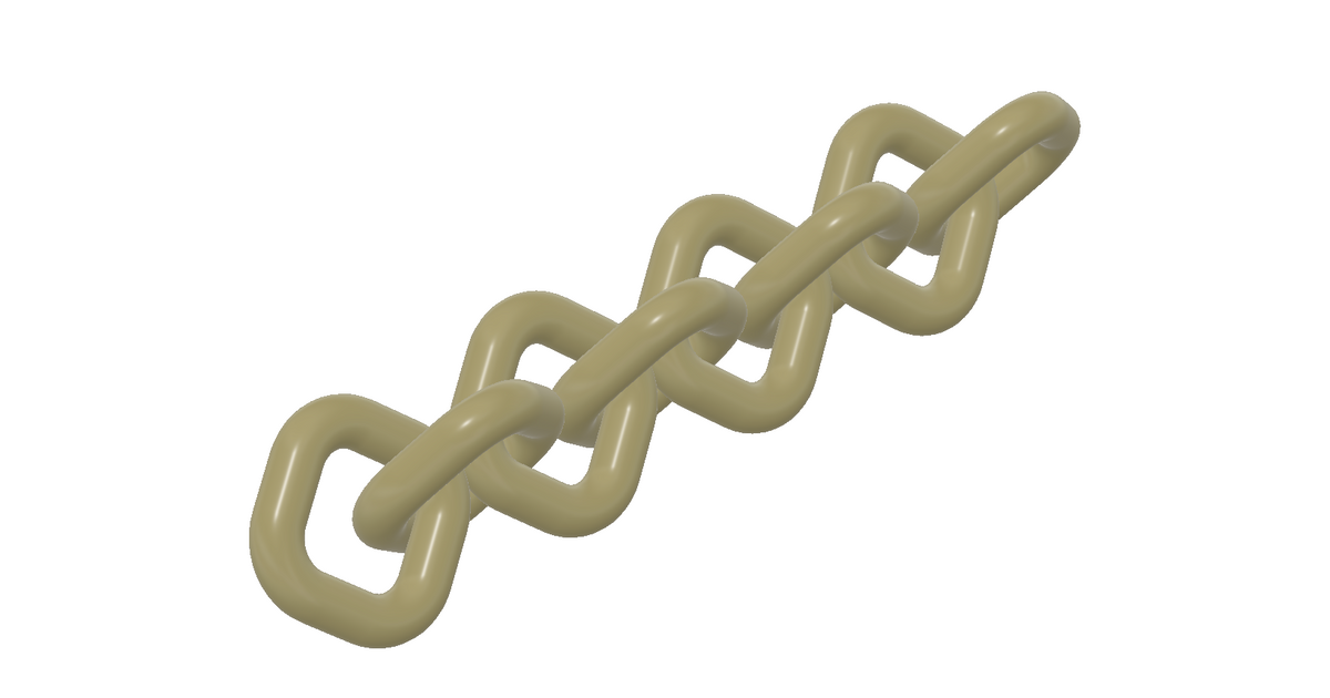 Simple squarish link chain by mscalora | Download free STL model ...
